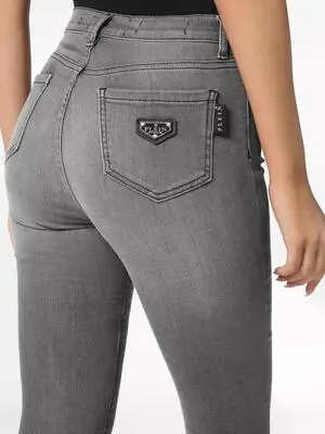 Philipp Plein High-waisted Skinny Jeans - Grey