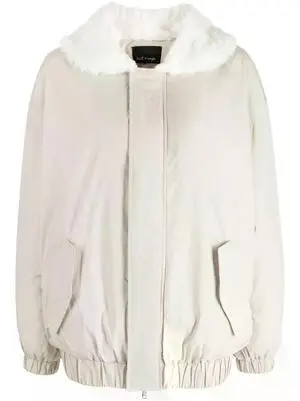 TOUT A COUP Faux Shearling-trim Jacket - Neutrals