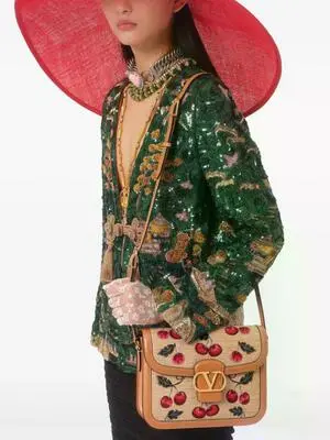 Valentino Garavani 9to5 Cherryfic Motif Shoulder Bag