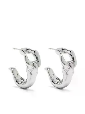VANN JEWELRY C Hoop Earrings - Silver