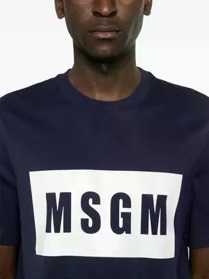 MSGM Logo-print T-shirt - Blue