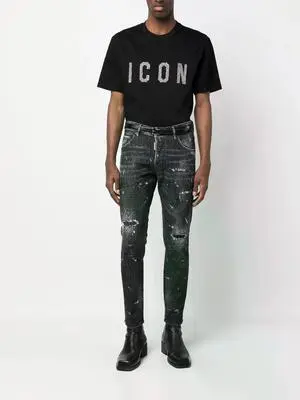 Dsquared2 Skater Embellished Skinny Jeans