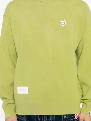 AAPE BY *A BATHING APE Moonface Logo Jumper - Green