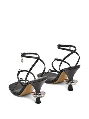 Marc Jacobs Daisy Leather Sandals - Black