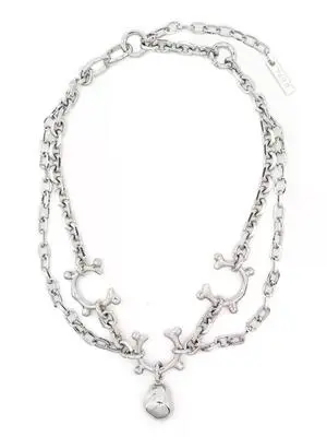 VANN JEWELRY Layered Choker Necklace - Silver