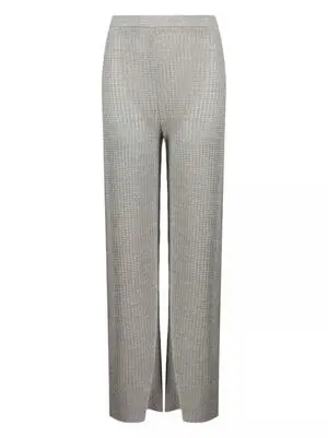 Solid & Striped High-waisted Pointelle-knit Pants
