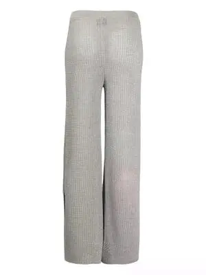 Solid & Striped High-waisted Pointelle-knit Pants