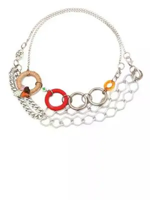 AMIR SLAMA Multi-chain Charm Necklace - Multicolour