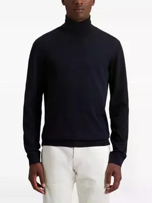 Woolrich Roll Neck Knitted Jumper - Blue
