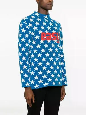 ERL Intarsia-knit Mock-neck Jumper