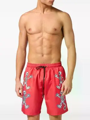Philipp Plein Skeleton-print Swim Shorts