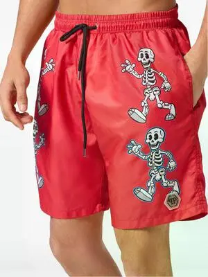Philipp Plein Skeleton-print Swim Shorts