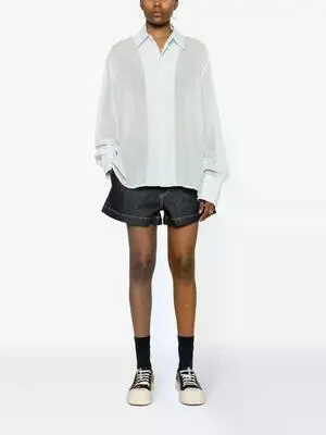 Gcds Logo-embroidered Silk Shirt