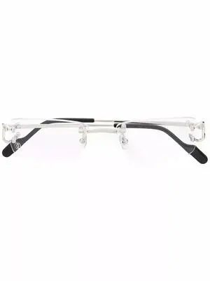 Cartier Rimless Square-frame Glasses - Silver