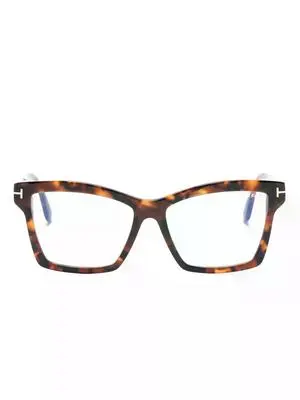 TOM FORD Light-filtering Square-frame Glasses - Brown