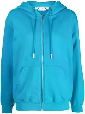 Off-White Diag-print Zip-front Hoodie