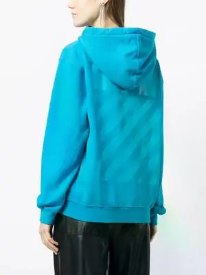Off-White Diag-print Zip-front Hoodie