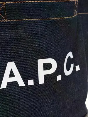 A.p.c. Denim Logo Tote Bag