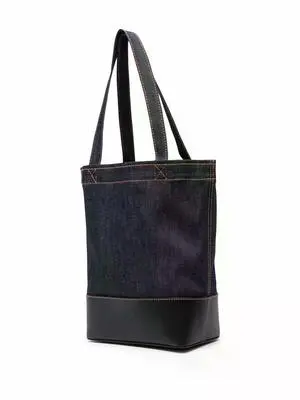 A.p.c. Denim Logo Tote Bag
