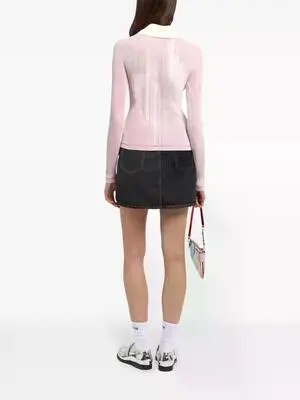 Gcds Ribbed Knit Cropped Sweater