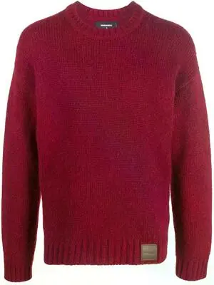 Dsquared2 Logo-patch Knitted Jumper - Red