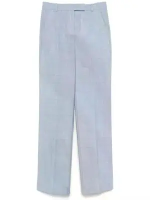 BOSS Checked Virgin Wool Trousers