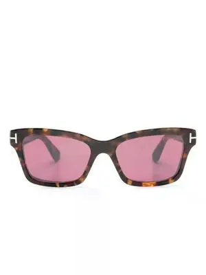 TOM FORD Tortoiseshell Square Frame Sunglasses - Brown