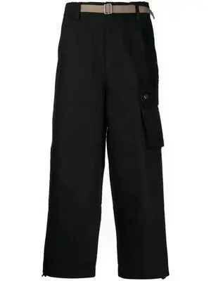 SPOONYARD Cropped Wide-leg Cargo Trousers