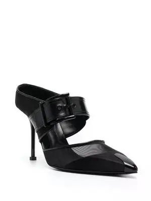 Alexander McQueen Punk Mesh Pointed-toe Mules