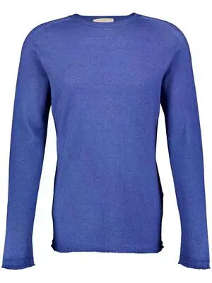 120% Lino Fine-knit Cashmere Jumper - Blue
