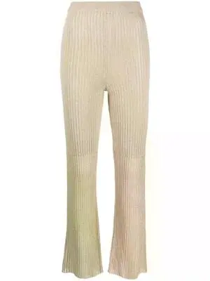 Nanushka High-waisted Ribbed-knit Trousers