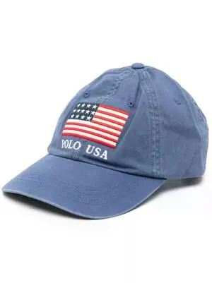 Polo Ralph Lauren Embroidered Logo Cotton Cap - Blue