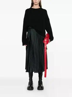 Sacai Windowpane-print Maxi Skirt