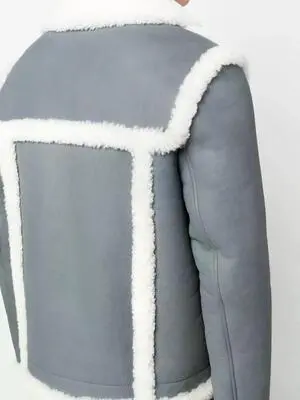 Thom Browne Shearling-trim Flight Jacket - Grey
