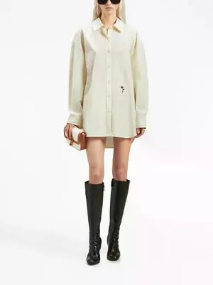 Palm Angels Palms-embroidered Poplin Shirt