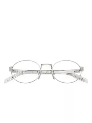 Prada Prb55v Oval-frame Eyeglasses - Silver
