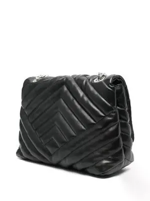 Armani Exchange Logo-plaque Quilted Shoulder Bag - Black
