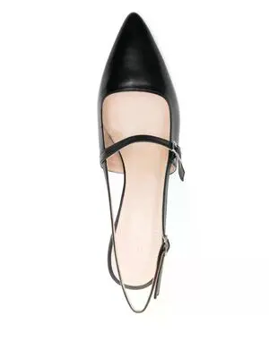 P.a.r.o.s.h 60mm Leather Slingback Pumps With Buckle Detailing