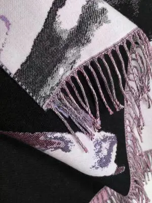 Alexander McQueen Abstract Pattern Logo-print Scarf