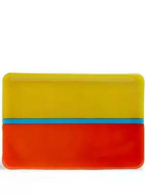 LES-OTTOMANS Murano Colour-block Tray - Yellow