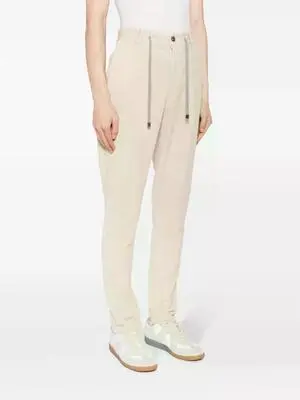 Peserico Drawstring-waist Corduroy Trousers - Neutrals