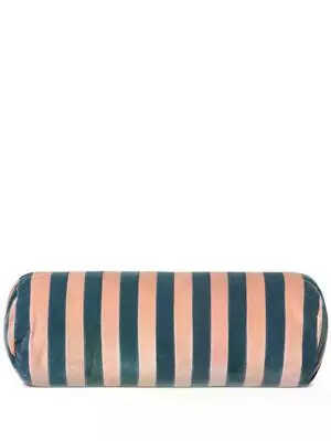 CHRISTINA LUNDSTEEN Bolster Stripe Velvet Cushion - Pink