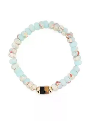 Luis Morais 14kt Yellow Gold Gemstone Bead Bracelet - Blue