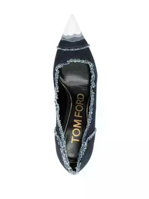 TOM FORD Denim Pointed Toe High Heel Pumps