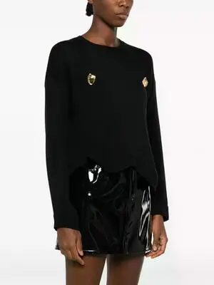 Moschino Asymmetric-hem Virgin Wool Jumper