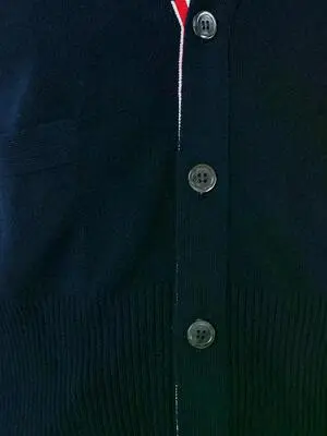 Thom Browne Sleeveless Buttoned Cashmere Cardigan - Blue