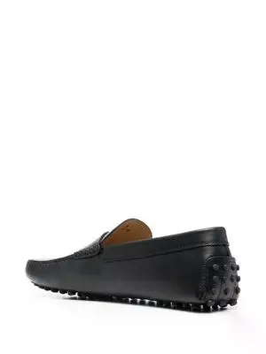 TOD'S Almond-toe Leather Loafers - Black