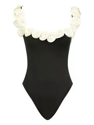 LA REVECHE Hilal Off-shoulder Swimsuit - Black