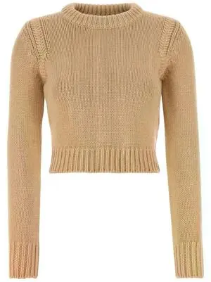 Chloé Cropped Cotton-cashmere Blend Sweater