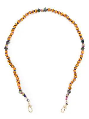 MARIE LICHTENBERG 9kt Yellow Mauli Ghana Beaded Necklace - Gold